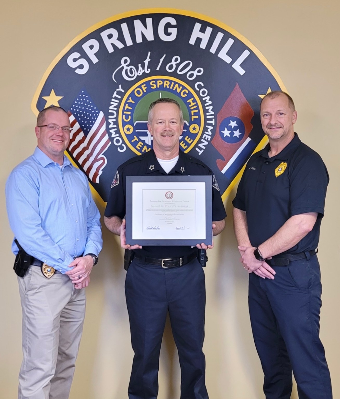 SHPD Receives 3rd Law Enforcement Accreditation Award – Spring Hill ...