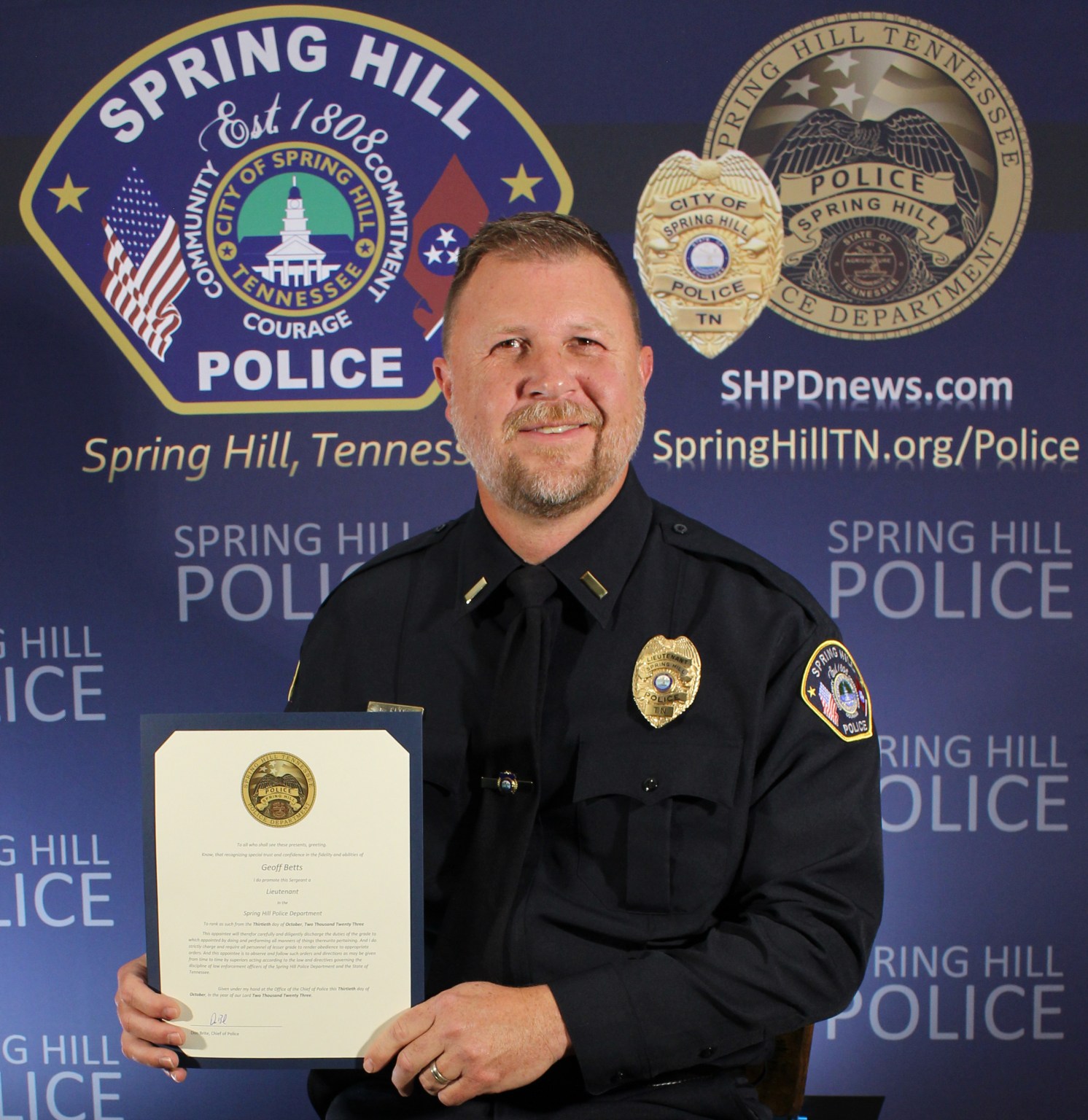 Spring Hill Tennessee Police News